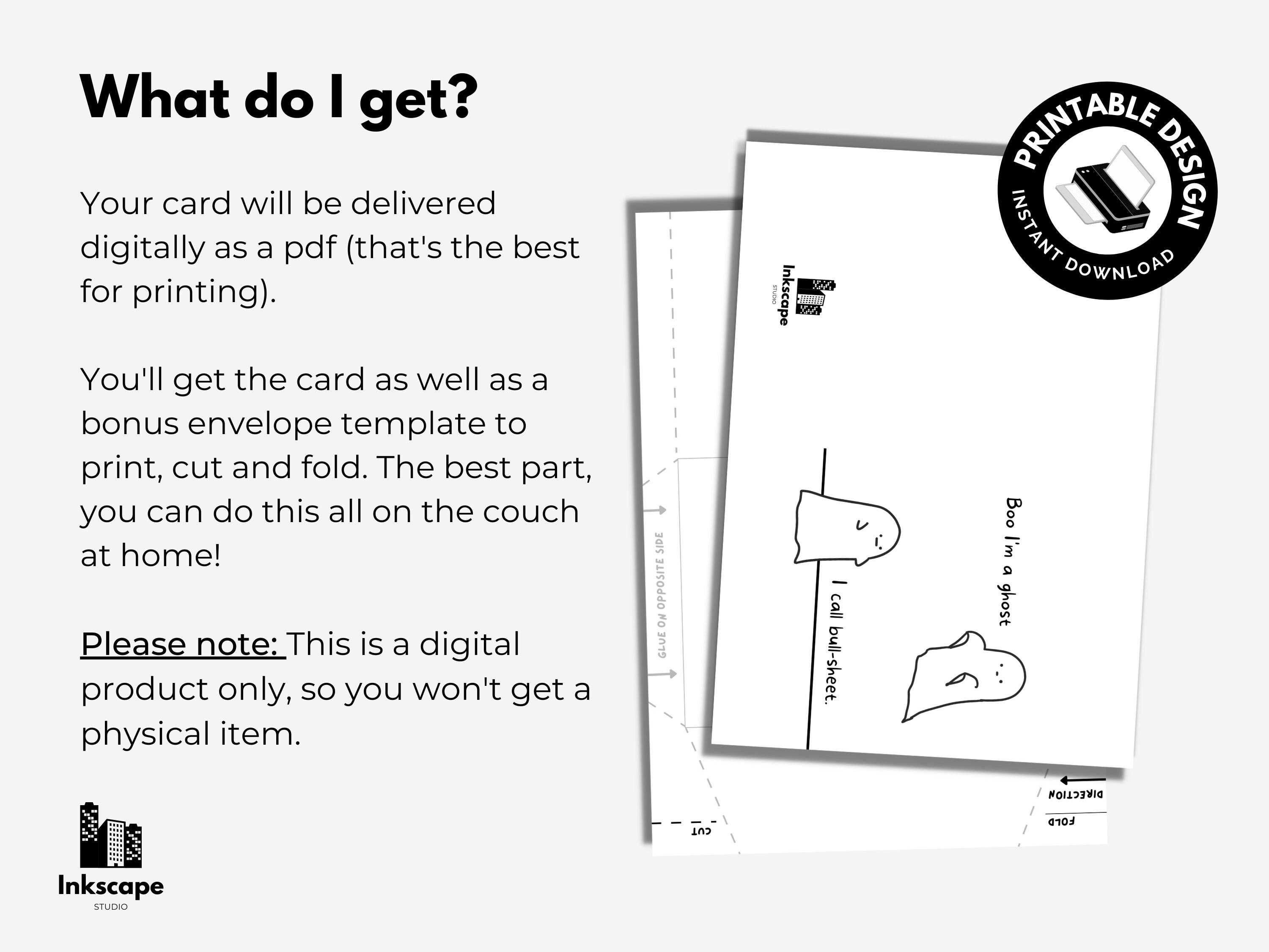 Printable Funny Halloween Card Instant Download Joke Card for Spooky ...