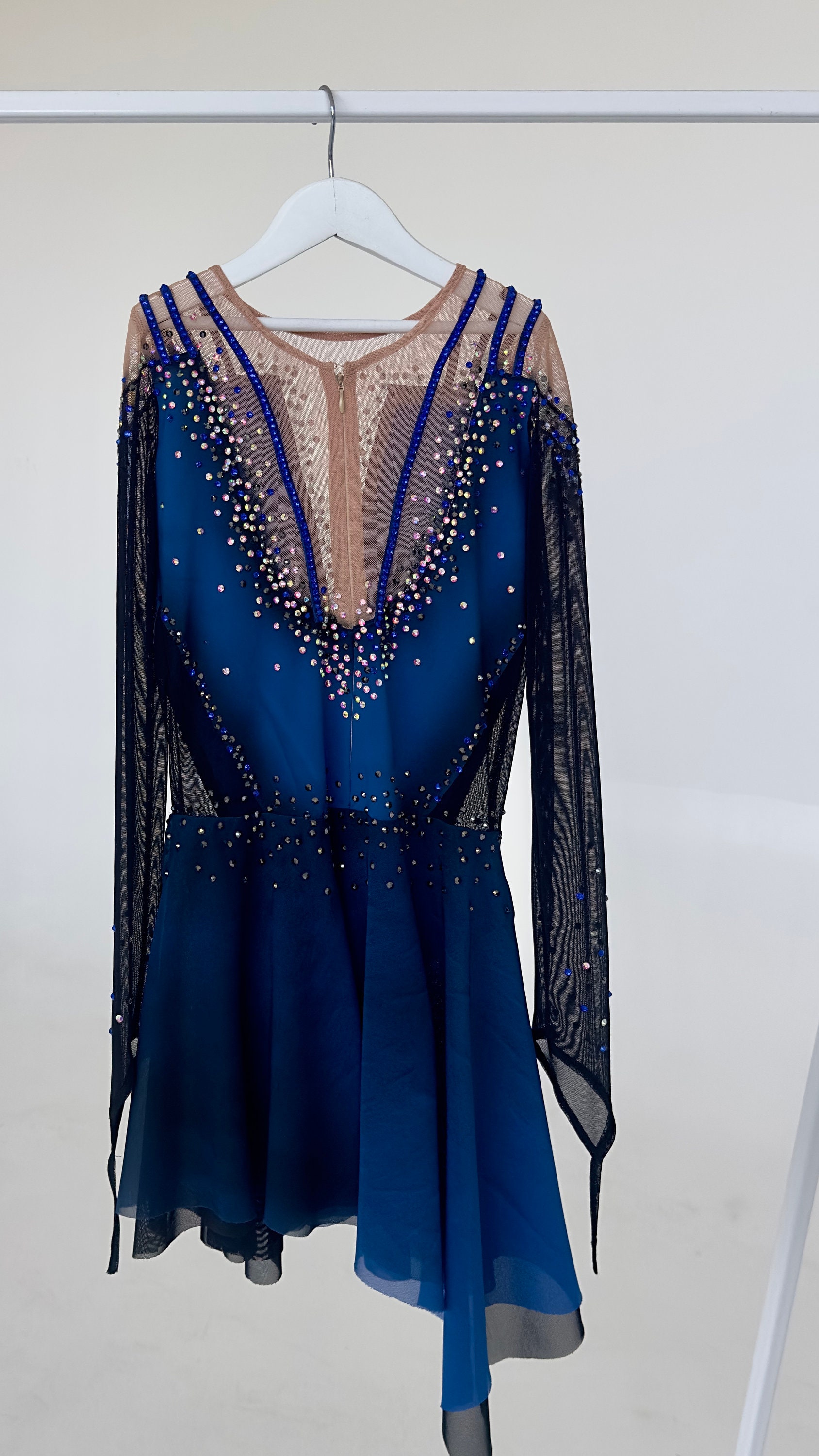 Customize Blue Ice Figure Skating Dress Girls Women Blue Competition ...