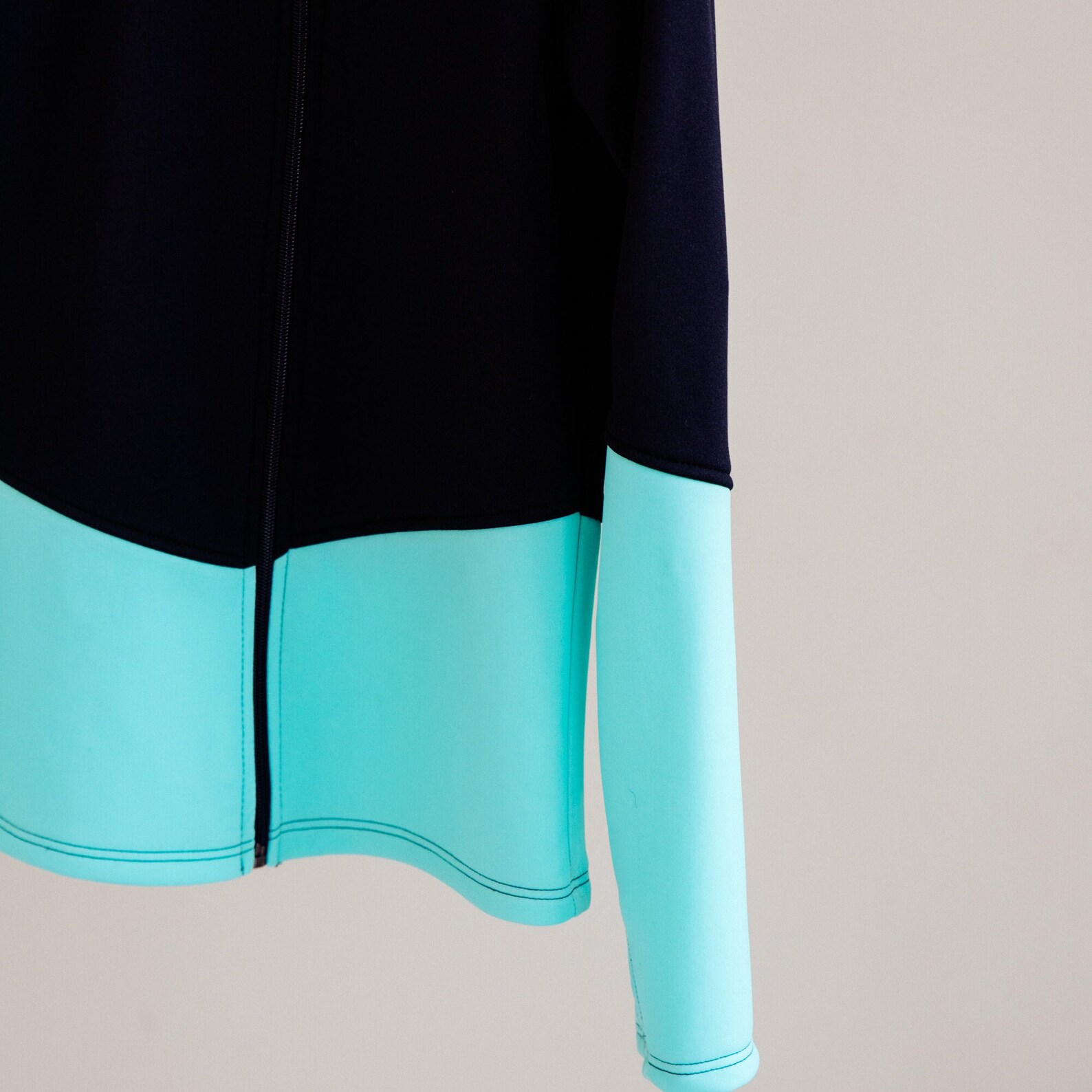 Custom Figure Skating Jacket: Black Thermal Jacket With Blue Detail - Etsy