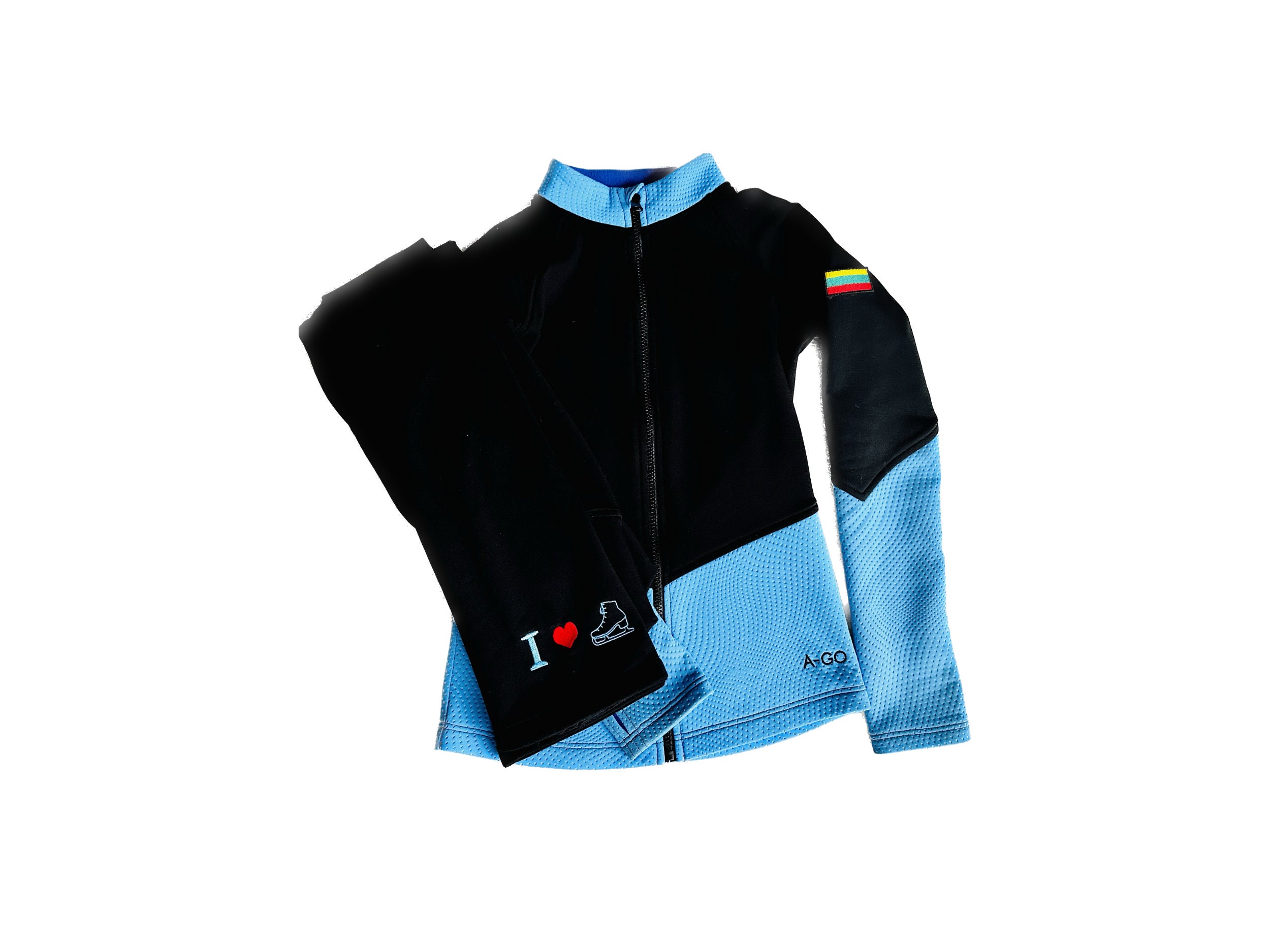 Black With Blue Details Skating Set. Ice Skating Training Outfit, - Etsy