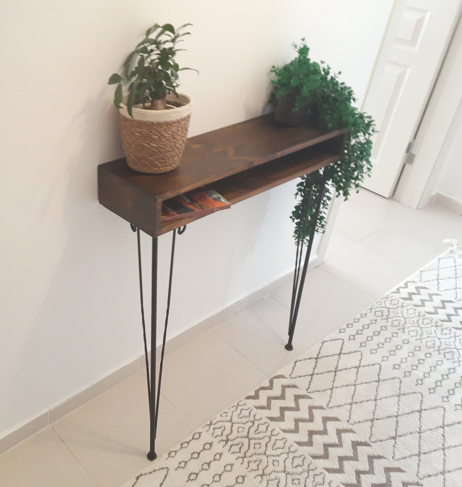 Narrow Console Table With Shelf Slim Entryway Table With - Etsy