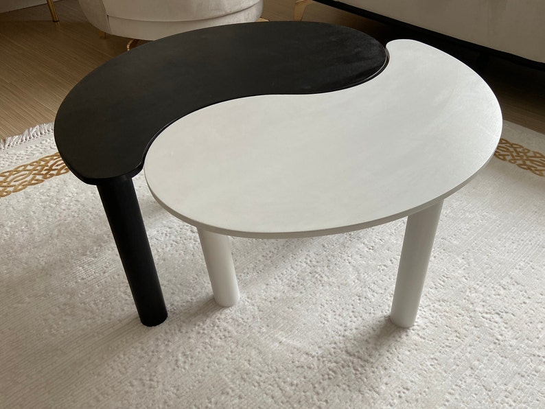 Yin Yang Table Wooden Modern Style Coffee Table Wooden - Etsy