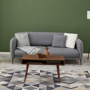 SECTIONED COFFEE TABLE, Wooden Legs, Handmade Rustic Coffee Table ...