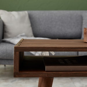 SECTIONED COFFEE TABLE, Wooden Legs, Handmade Rustic Coffee Table ...