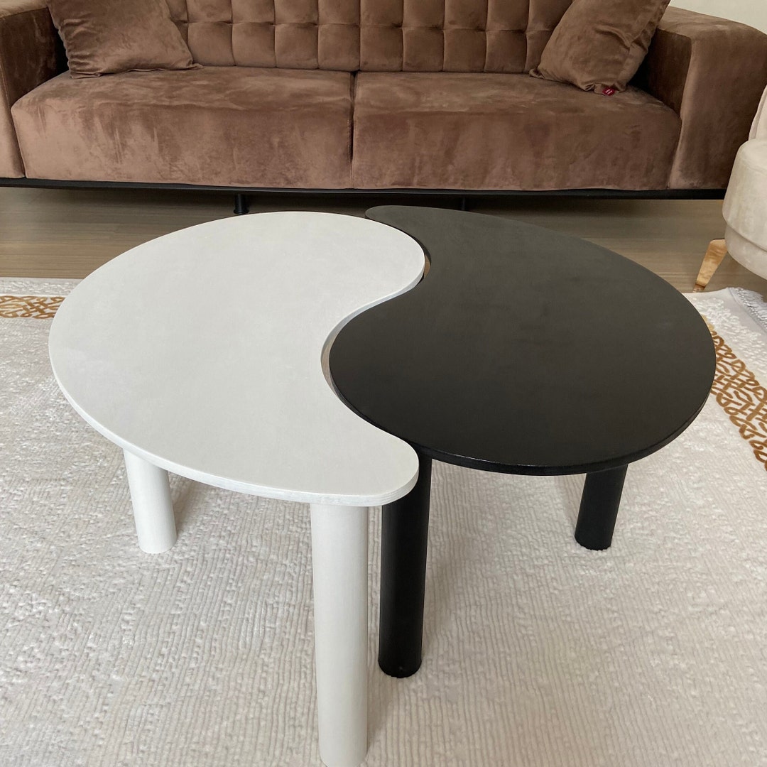 Yin Yang Table Wooden Modern Style Coffee Table Wooden - Etsy