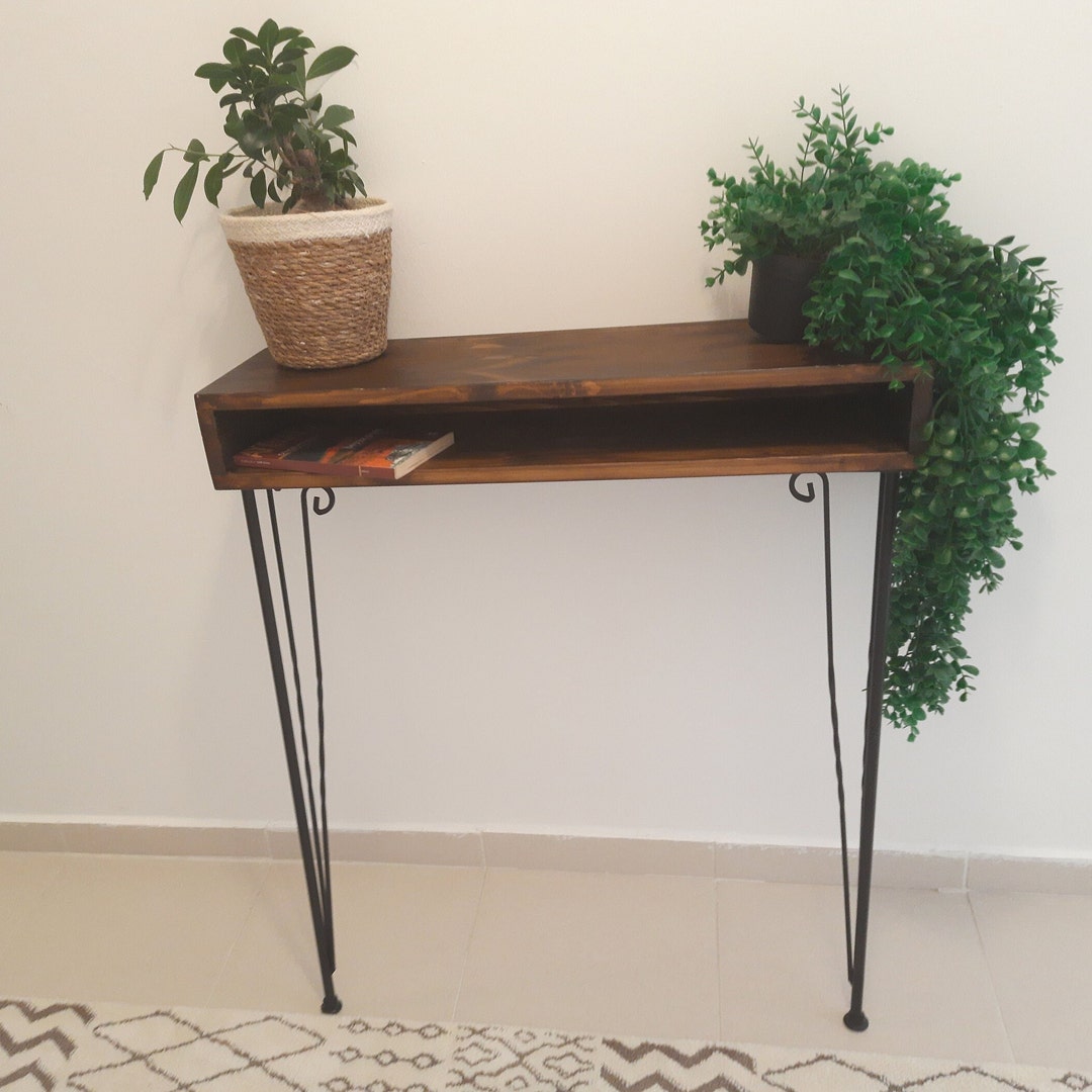 Narrow Console Table With Shelf Slim Entryway Table With - Etsy
