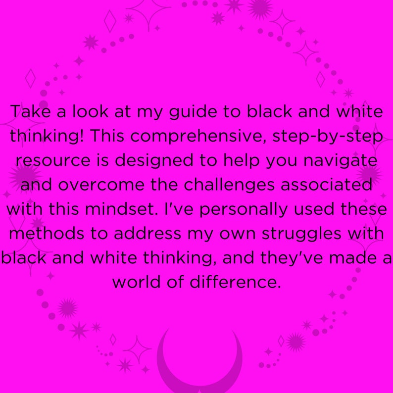 Guide to Black and White Thinking - Etsy