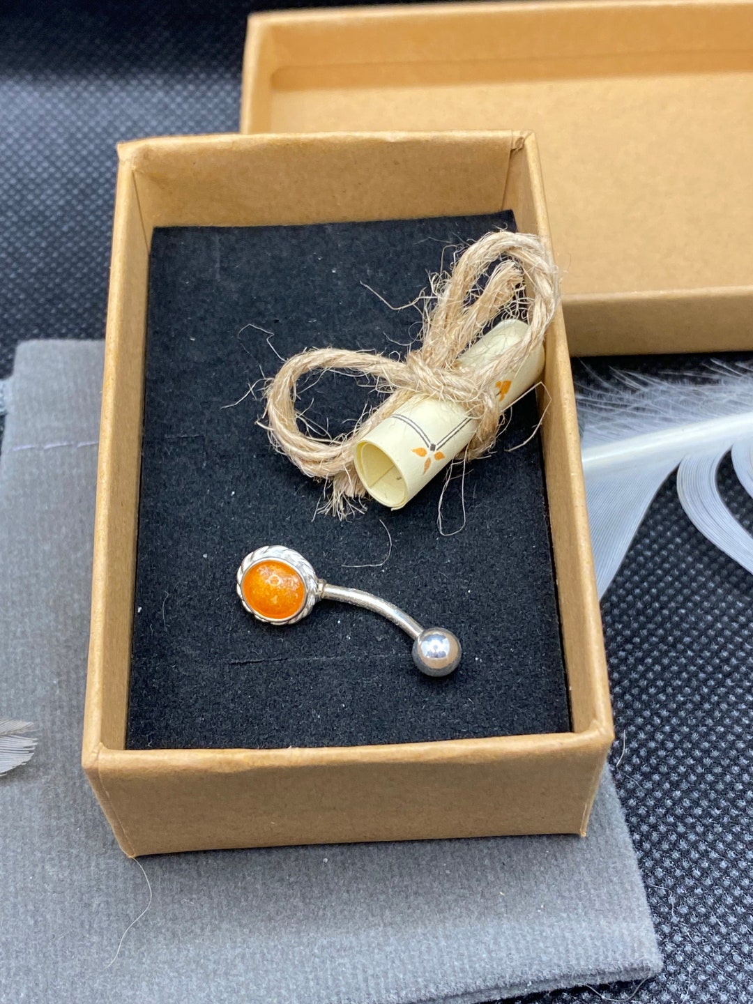 Sterling Silver Belly Bar for Memorial Ashes - Etsy