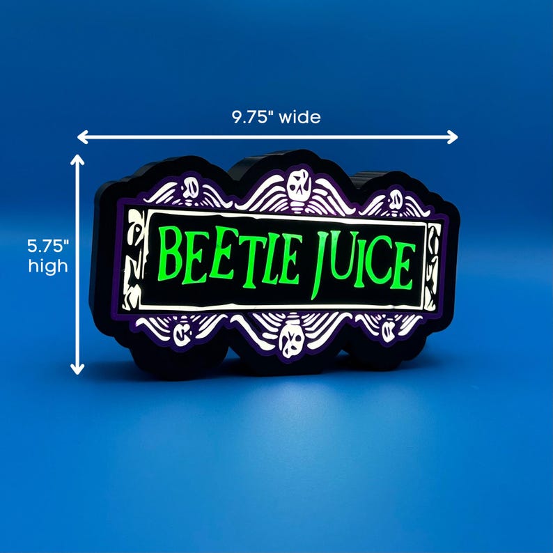 Beetlejuice Sign Light Box - Etsy