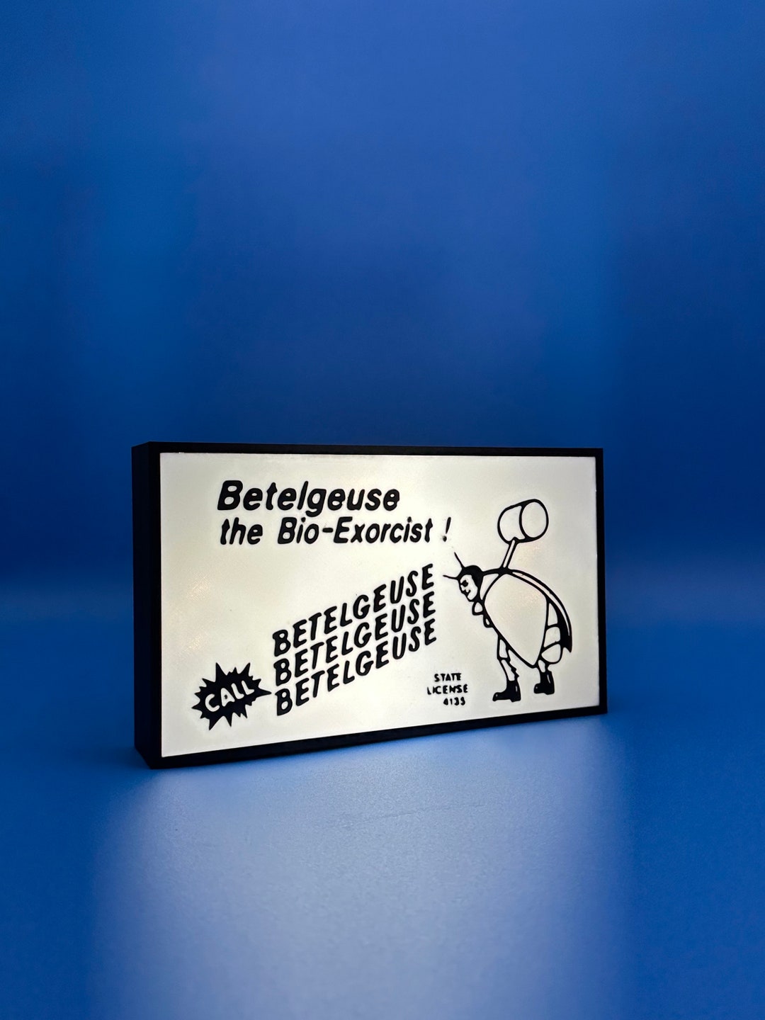 Beetlejuice Bio-exorcist Card Light Box - Etsy