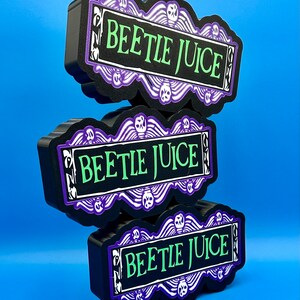Beetlejuice Sign Light Box - Etsy