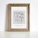 Happiness Abstract Line Art Minimalist Art Women Line Art Modern Line ...