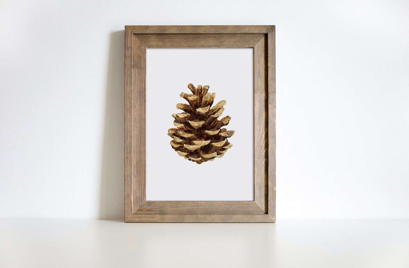 Watercolor Pine Cone | Winter Wall Art | Christmas Printable Wall Art | Pine Cone Wall Decor - Etsy