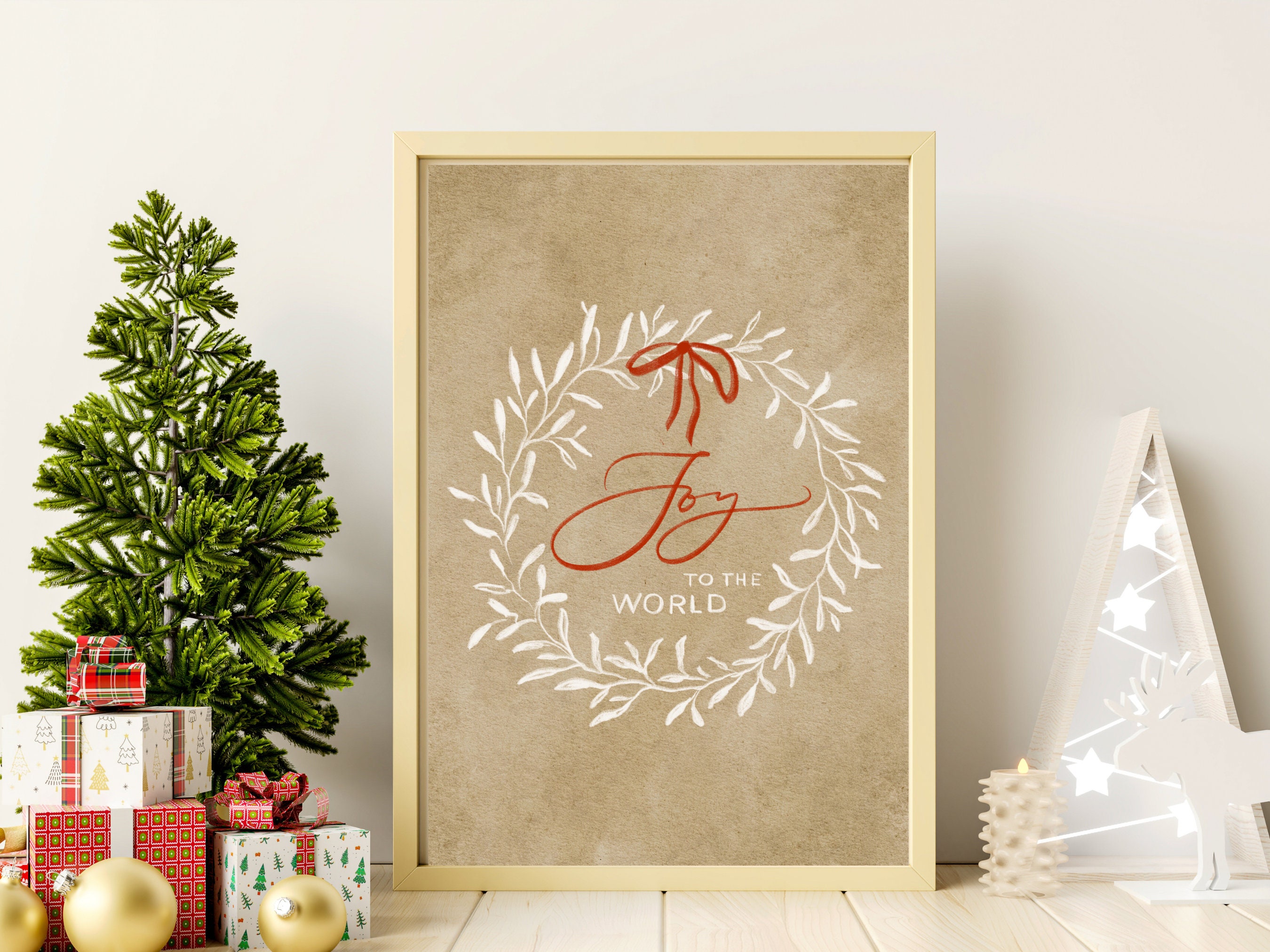 Christmas Watercolor Set Winter Kitchen Wall Art Set Christmas Wall Art ...