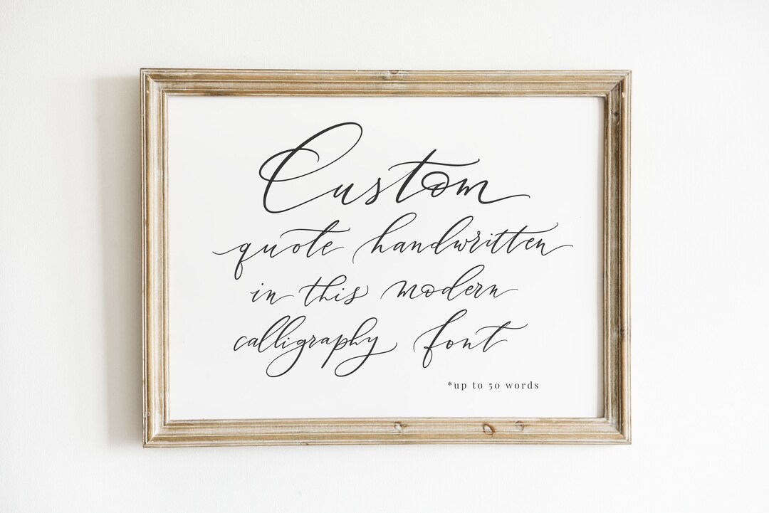 Personalised Quote | Custom Calligraphy | Personalised Christmas ...