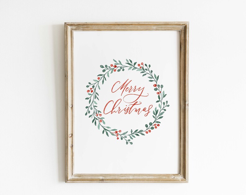 Boho Christmas Wall Art Merry Christmas Wall Art Christmas - Etsy