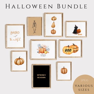Halloween Prints Halloween Printable Set Halloween Gallery Fall Wall ...