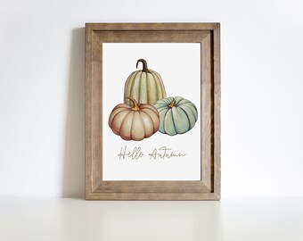 Blue Pumpkin Printable | Halloween Wall Art | Fall Wall Art | Pumpkin ...
