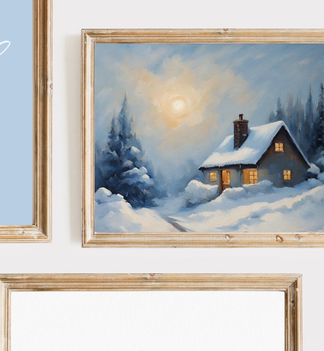Winter Poster Set Gallery Printable Set Poster Winter Wall Art Holiday ...