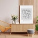 Happiness Abstract Line Art Minimalist Art Women Line Art Modern Line ...