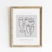 Happiness Abstract Line Art Minimalist Art Women Line Art Modern Line ...