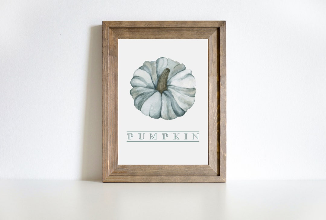 Blue Pumpkin Printable | Halloween Wall Art | Fall Wall Art | Pumpkin ...