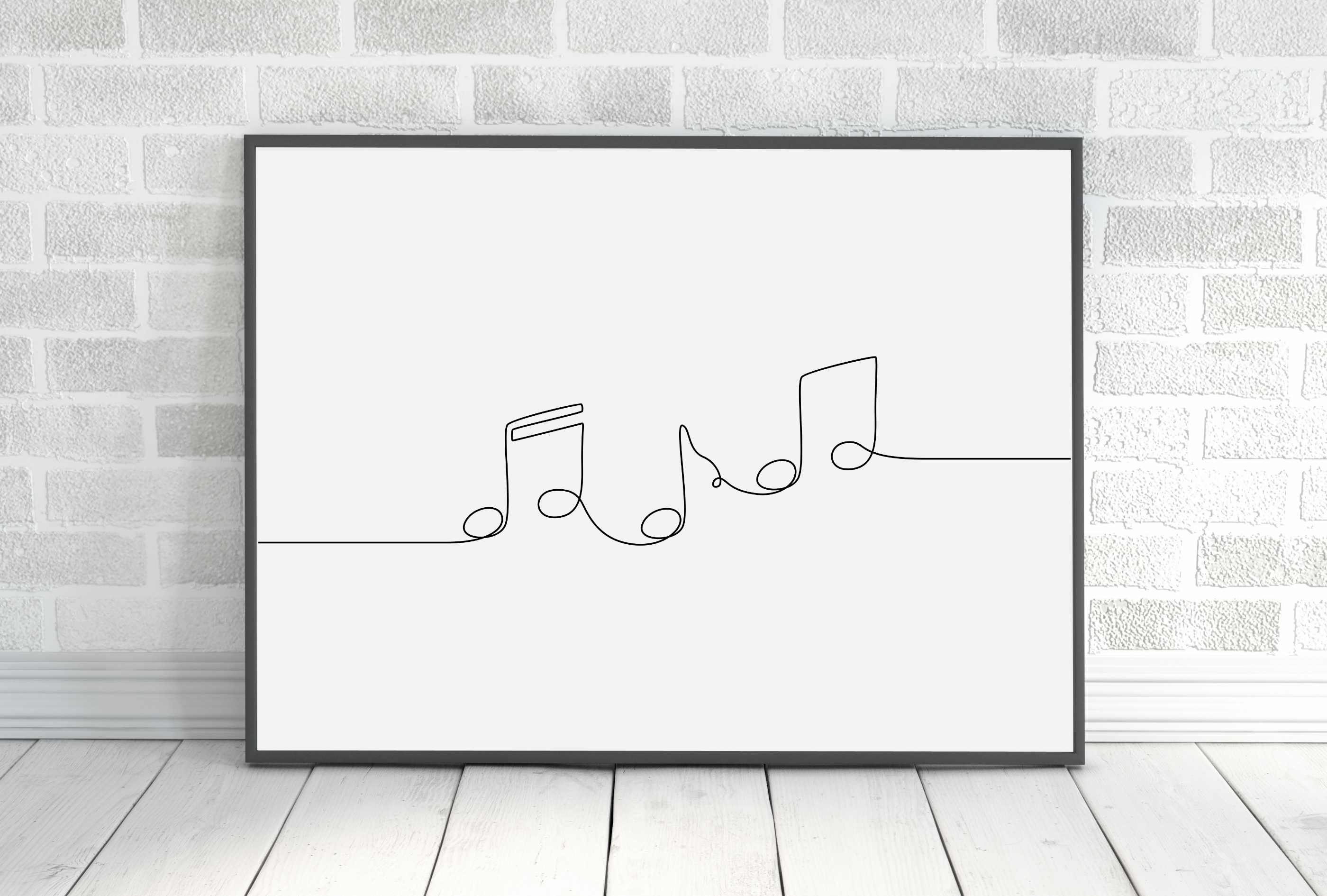 Music Notes Print Wall Art | Music Poster | Music Theme Room | Wall Art ...