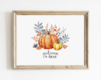 Pastel Pumpkin Print | Halloween Printable | Cute Pastel Decor | Fall ...