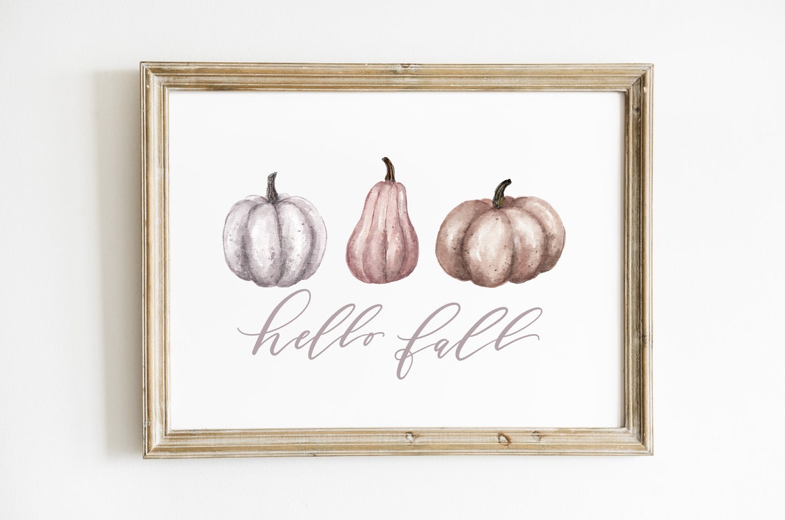 Pastel Pumpkin Print | Halloween Printable | Cute Pastel Decor | Fall ...
