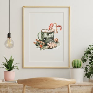 Christmas Watercolor Set | Winter Kitchen Wall Art Set | Christmas Wall ...