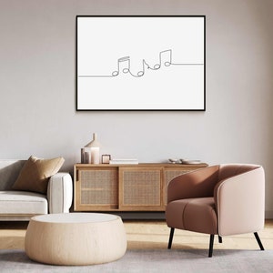 Music Notes Print Wall Art Music Poster Music Theme Room Wall Art ...