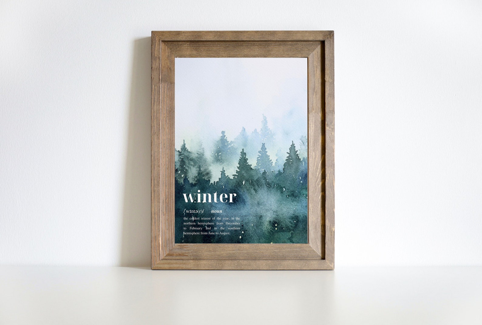 Watercolor Winter Trees Watercolor Winter Wall Art - Etsy