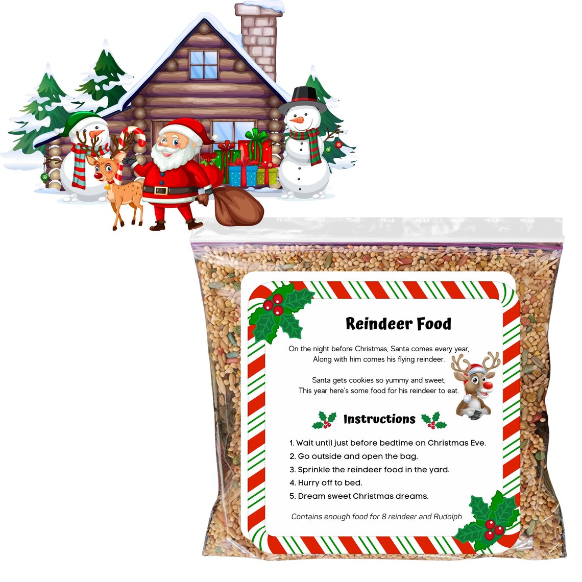 Reindeer Food Labels, Reindeer Food Printable, Christmas Eve, Christmas ...