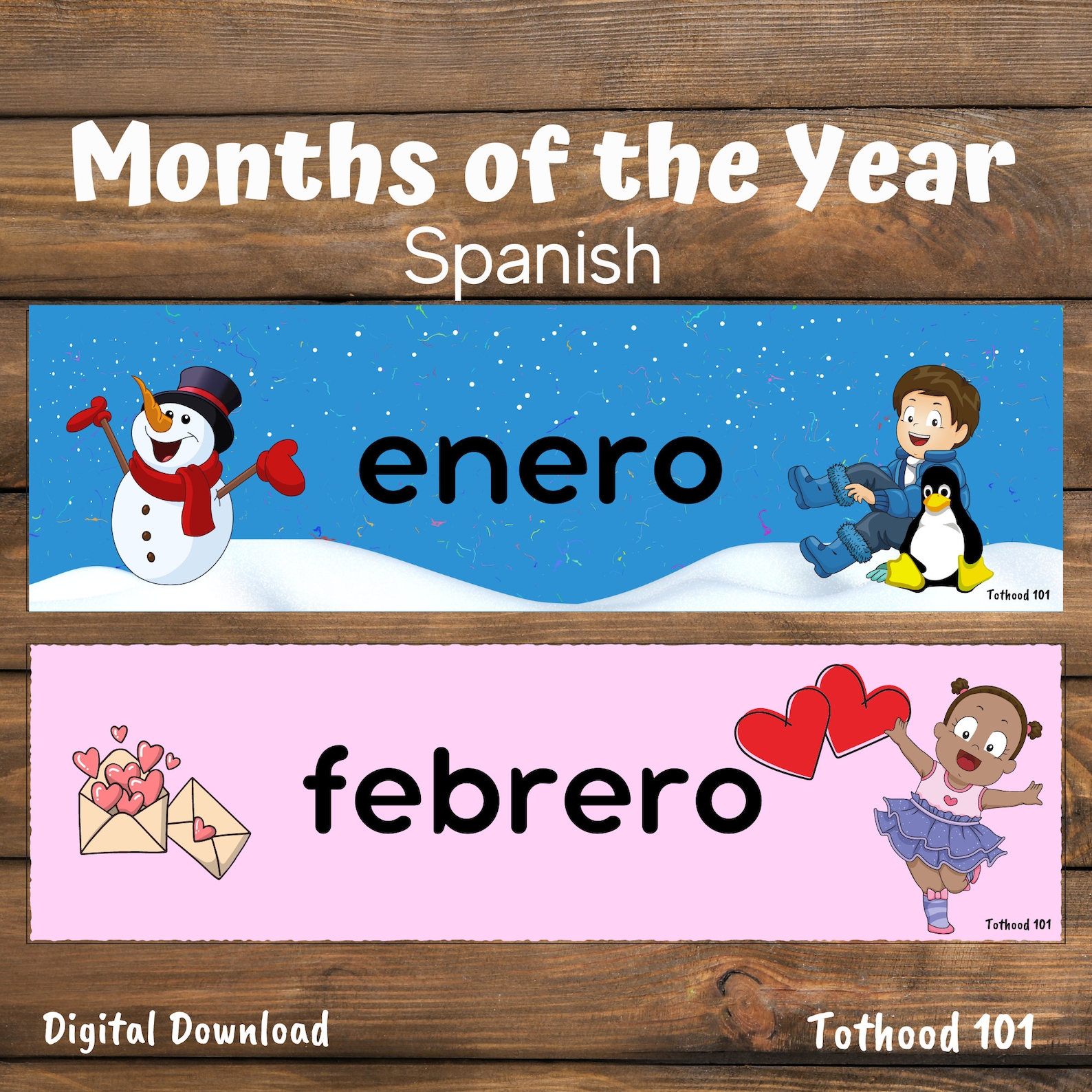 Spanish Months of the Year, Months of the Year, Preschool Printables ...