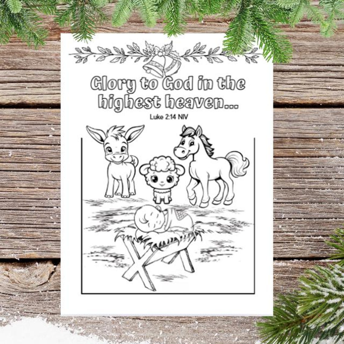 Nativity Christmas Coloring Pages: KJV & NIV Bible, Kids Bible, Sunday ...