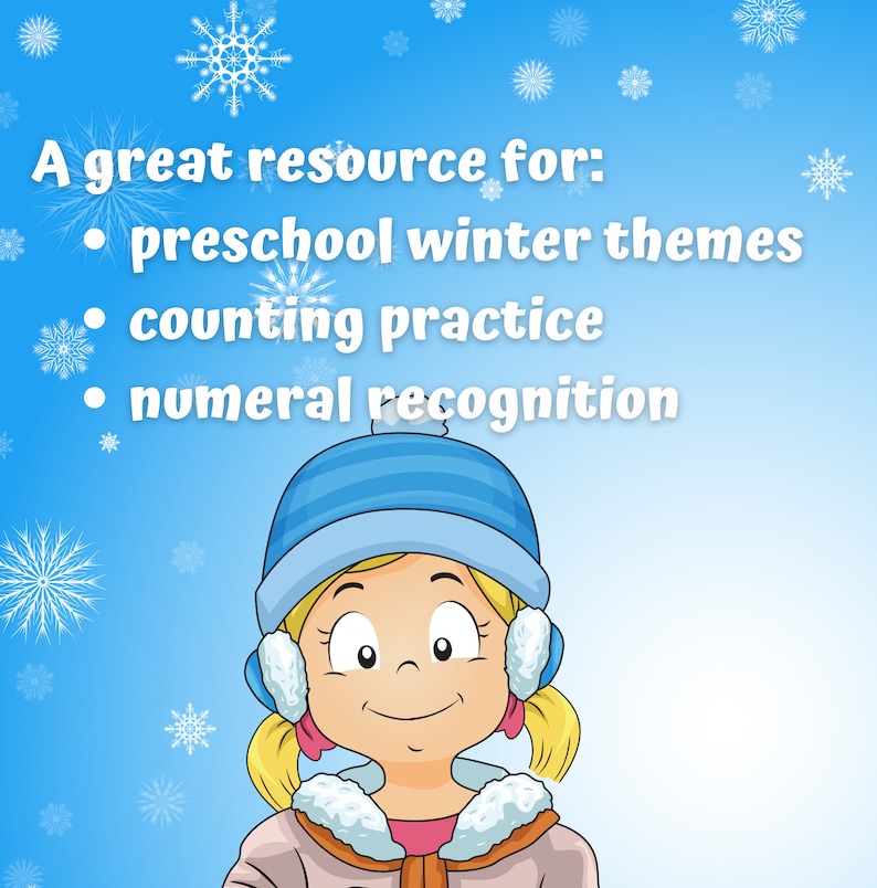Winter Mitten Match: Preschool Number Game (digital Download) - Etsy