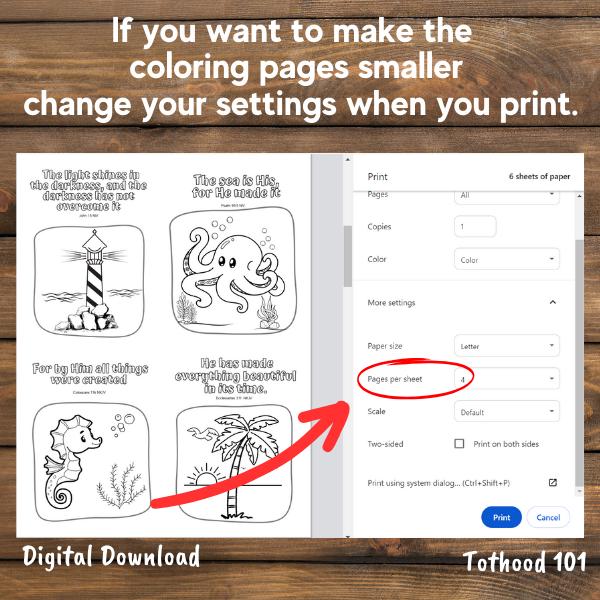 Summer Bible Verse Coloring Pages for Preschoolers (digital Download ...
