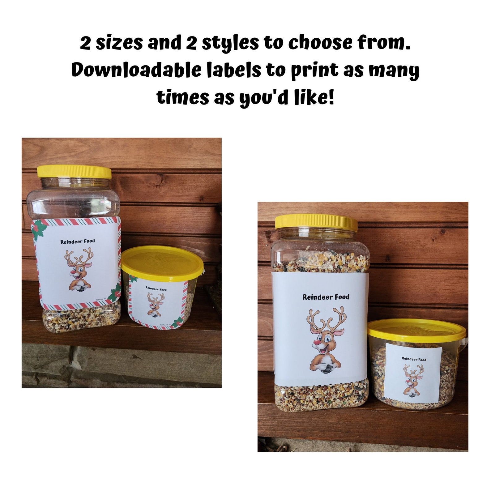 Reindeer Food Labels, Reindeer Food Printable, Christmas Eve, Christmas ...