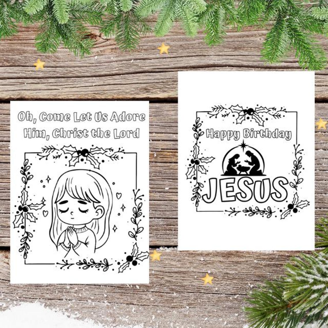 Nativity Christmas Coloring Pages: KJV & NIV Bible, Kids Bible, Sunday ...