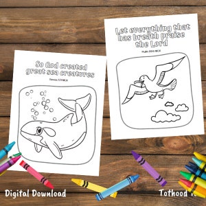 Summer Bible Verse Coloring Pages for Preschoolers (digital Download ...