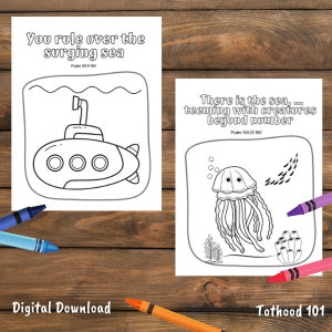 Summer Bible Verse Coloring Pages for Preschoolers (digital Download ...