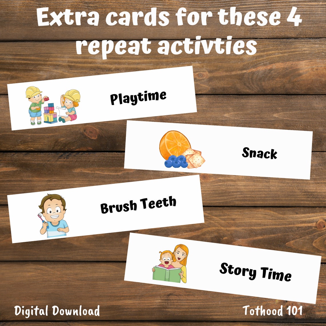 Daily Schedule Cards for Preschoolers, Homeschool Schedule, Preschool ...