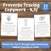 KJV Proverbs Copywork: Handwriting Practice & Coloring, Preschool ...