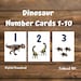 Dinosaur Number Flashcards 1-10: Preschool Counting Printable Activity ...