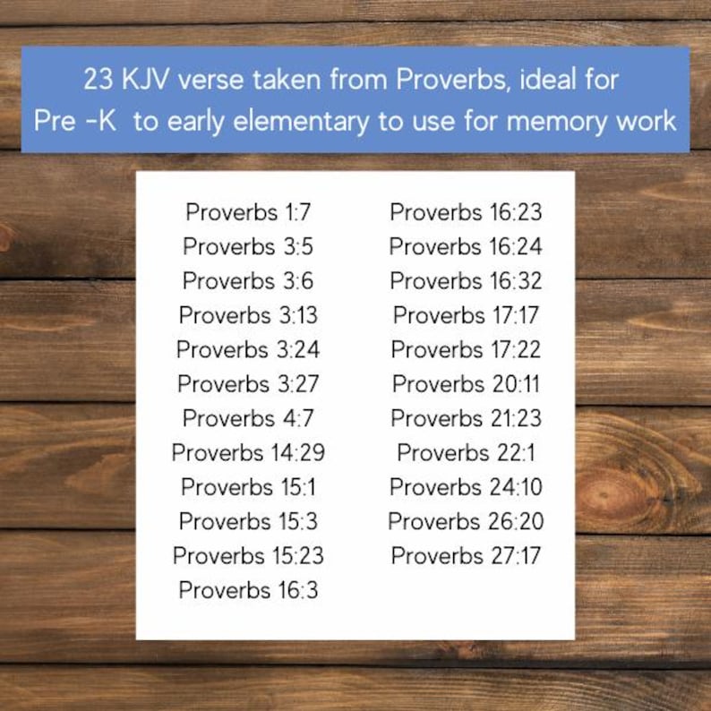KJV Proverbs Copywork: Handwriting Practice & Coloring, Preschool ...