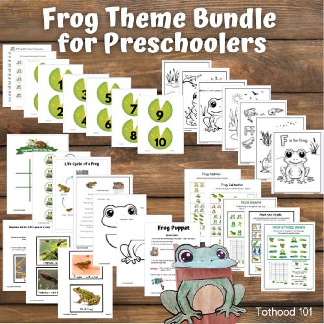 Frog Activity Bundle: Preschool Learning Printables (digital Download ...