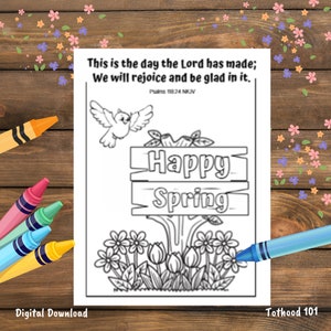 20 Spring Bible Verse Coloring Pages, Homeschool Preschool, Sunday ...