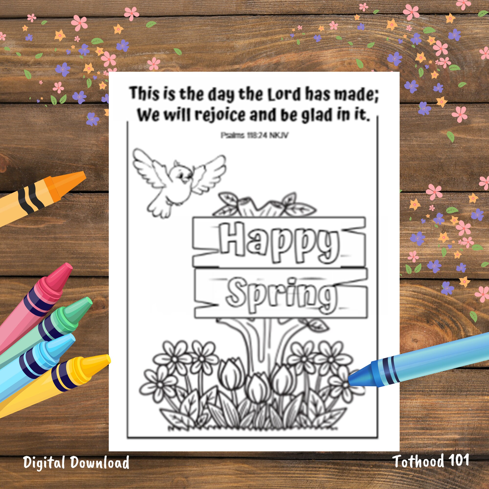20 Spring Bible Verse Coloring Pages, Homeschool Preschool, Sunday ...