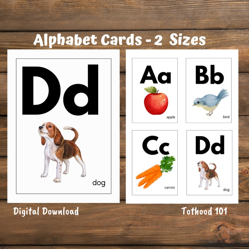 Alphabet Posters, ABC Flash Cards, ABC Posters, Preschool, Pre-k ...