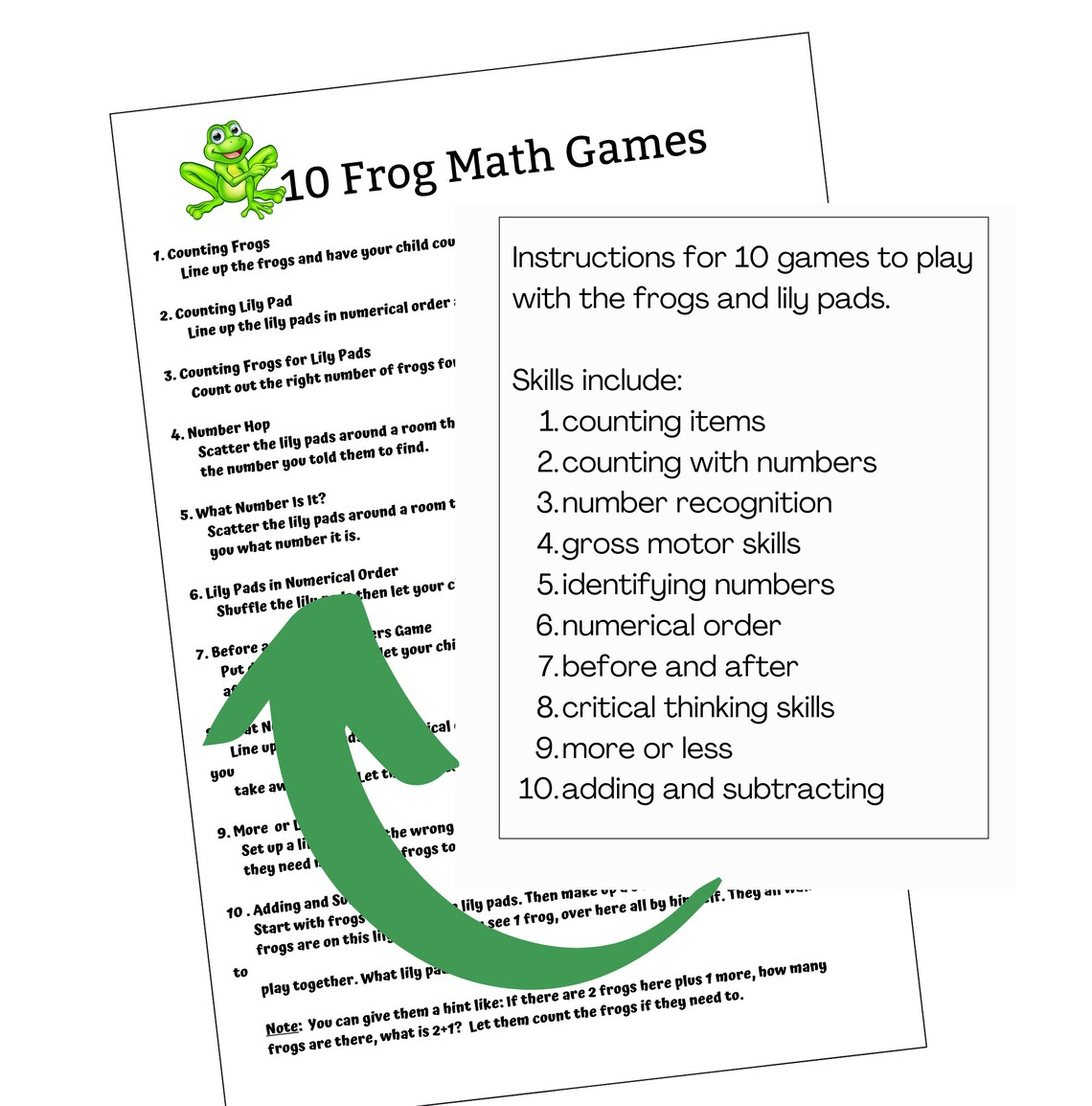 Preschool Math Activity, Frog Printables, Counting Activities ...